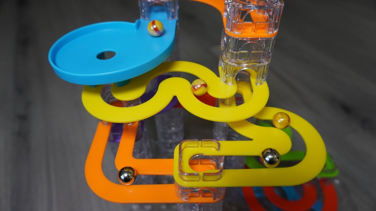 🌀Plastic Trestle Track Swirl Around Marble Run!🌀 - YouTube