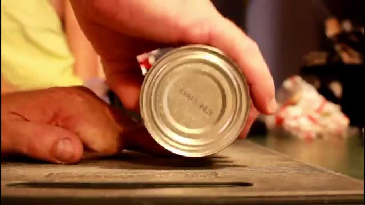 Party Trick - Smashing your finger with a can - YouTube