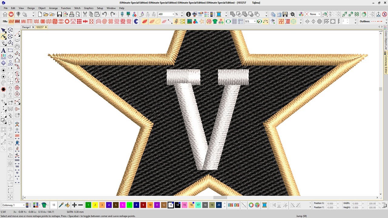 Vanderbilt Commodores Football Embroidery logo - YouTube