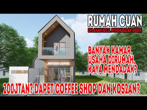 Desain rumah kecil tapi bisa untuk usaha dan kos-kosan?(rumah5x11)