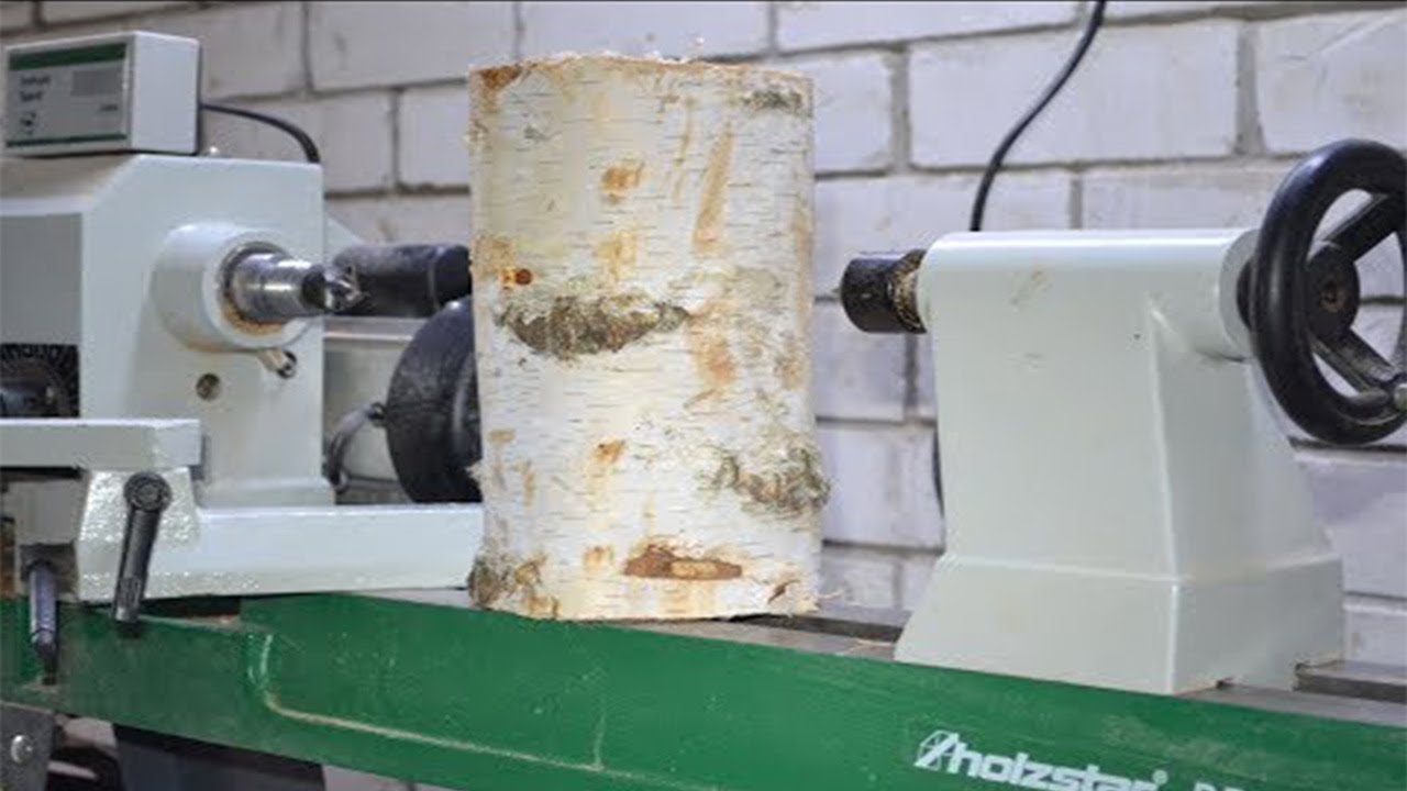 Woodturning - Birch Stump - YouTube