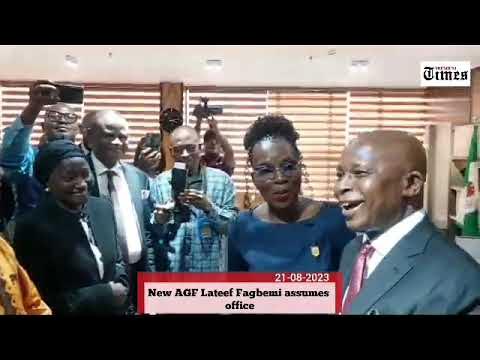 New AGF, Lateef Fagbemi assumes office - YouTube