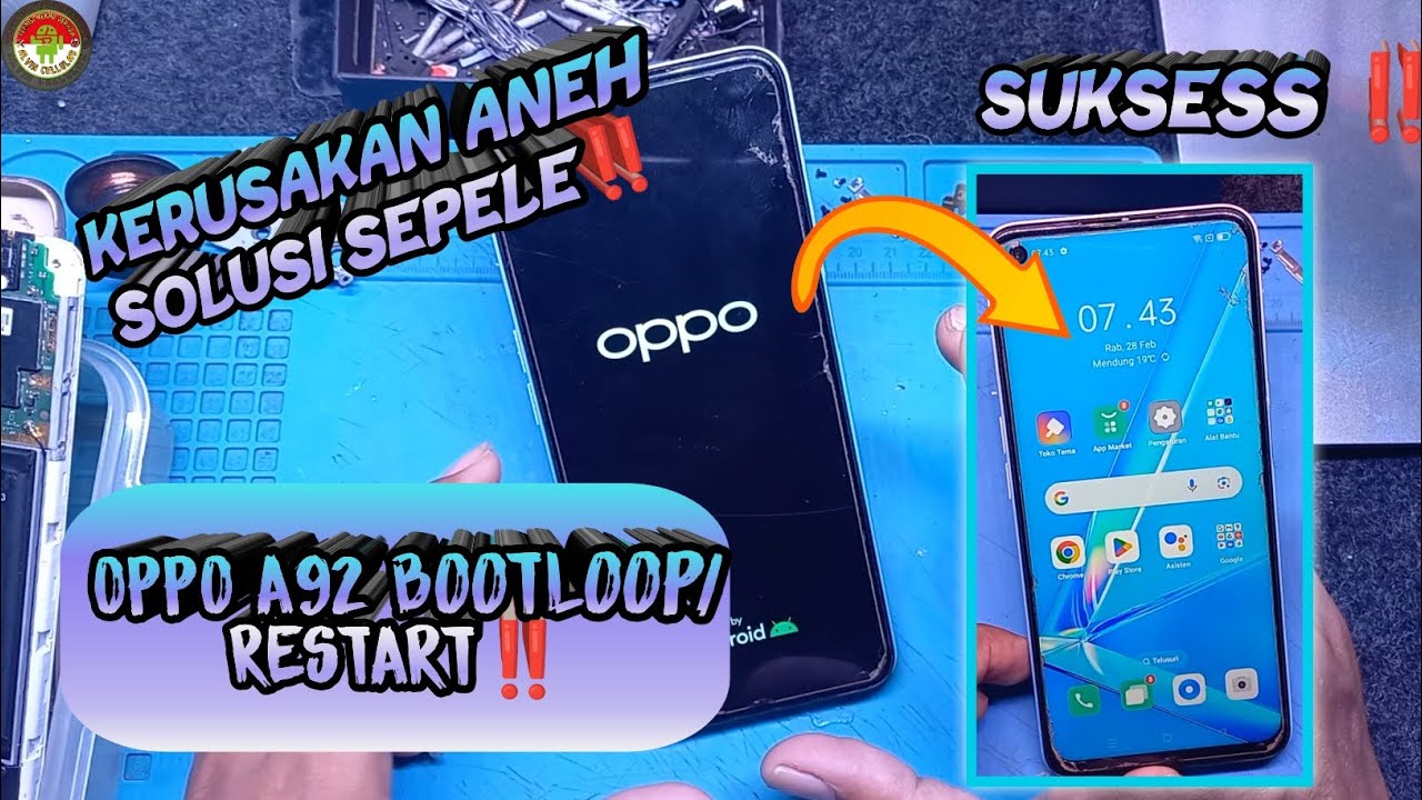 OPPO A92 LOGO DAN RESTART, BUKAN HARDWARE BUKAN SOFTWARE, BUKAN BATTERY ...