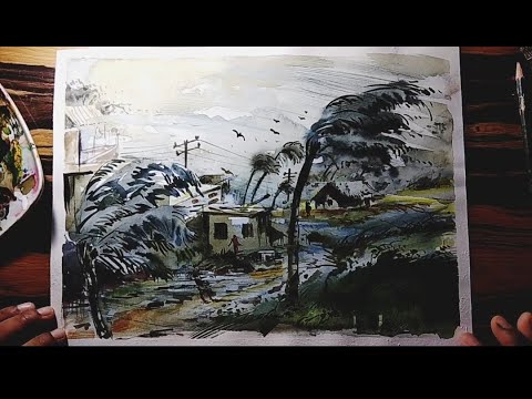 natural calamities painting. - YouTube
