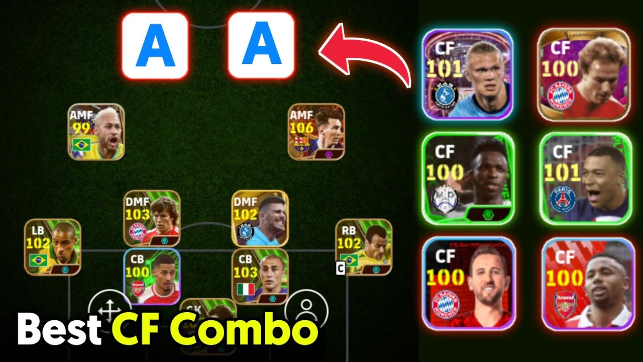 Best CF Combo in eFootball 2025 Mobile | How To Select A Perfect CF Duo ...