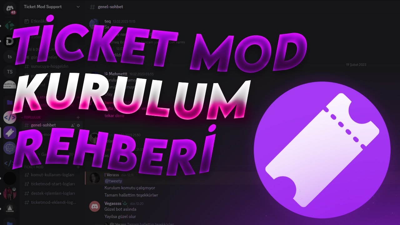 Ticket Mod Discord Botu Kurulum Rehberi (7.03.2023) - YouTube