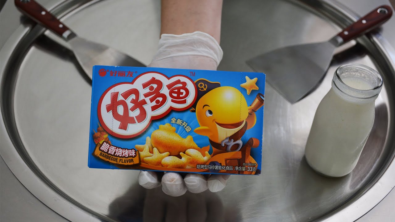 ASMR-Haoduoyu biscuits and ice cream rolls｜Making ice cream rolls with ...