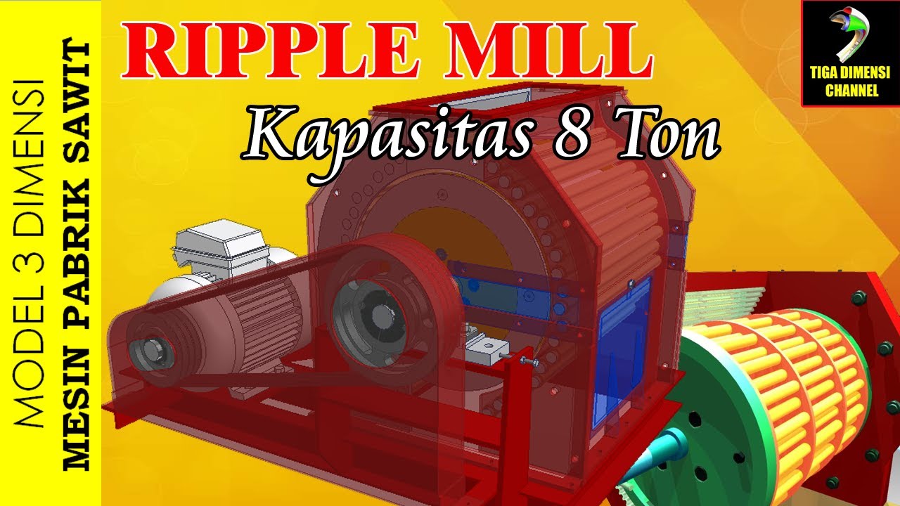 Model 3D Ripple Mill 8 Ton Mesin Pabrik Sawit - YouTube