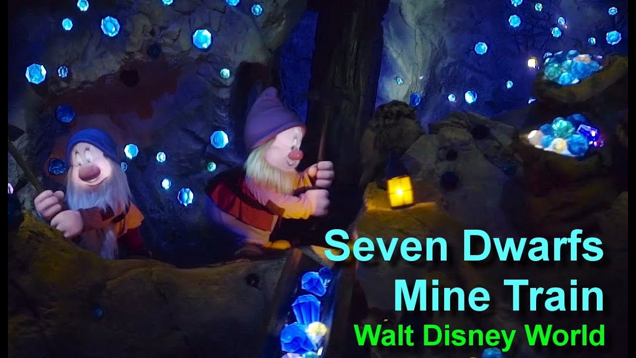 Seven Dwarfs Mine Train Roller Coaster Low Light On Ride POV Walt ...