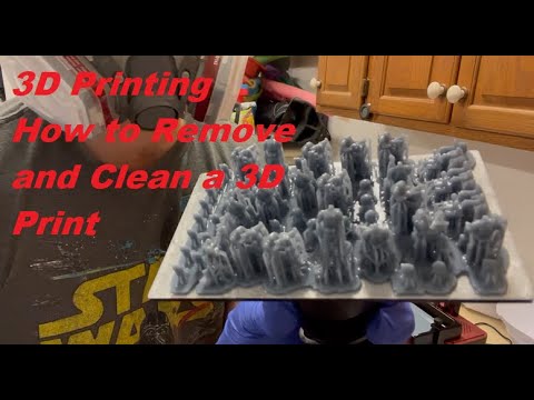 3D Printing - Removing and Cleaning a Model from a 3D Printer - YouTube