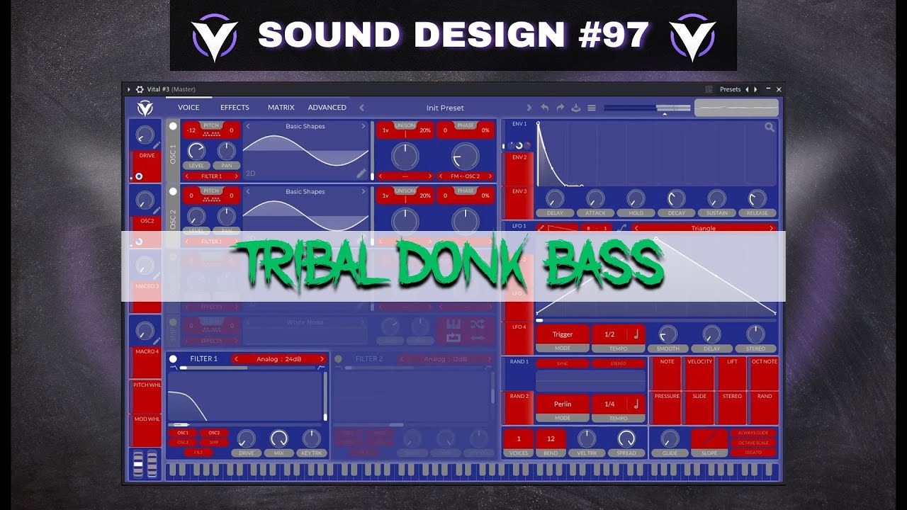 S.D. #97: Cómo hacer un "DONK BASS para TRIBAL" en VITAL #sounddesign # ...