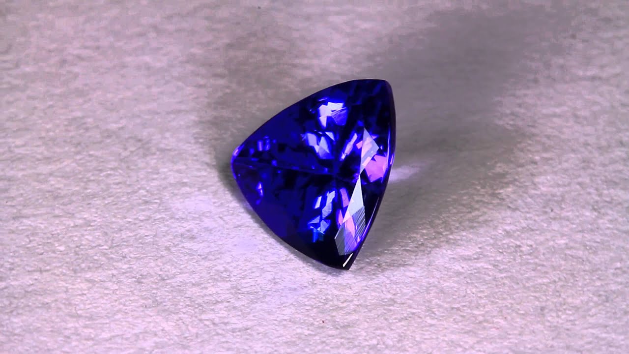 Trilliant Tanzanite 2.20 Carat BVE Color - YouTube