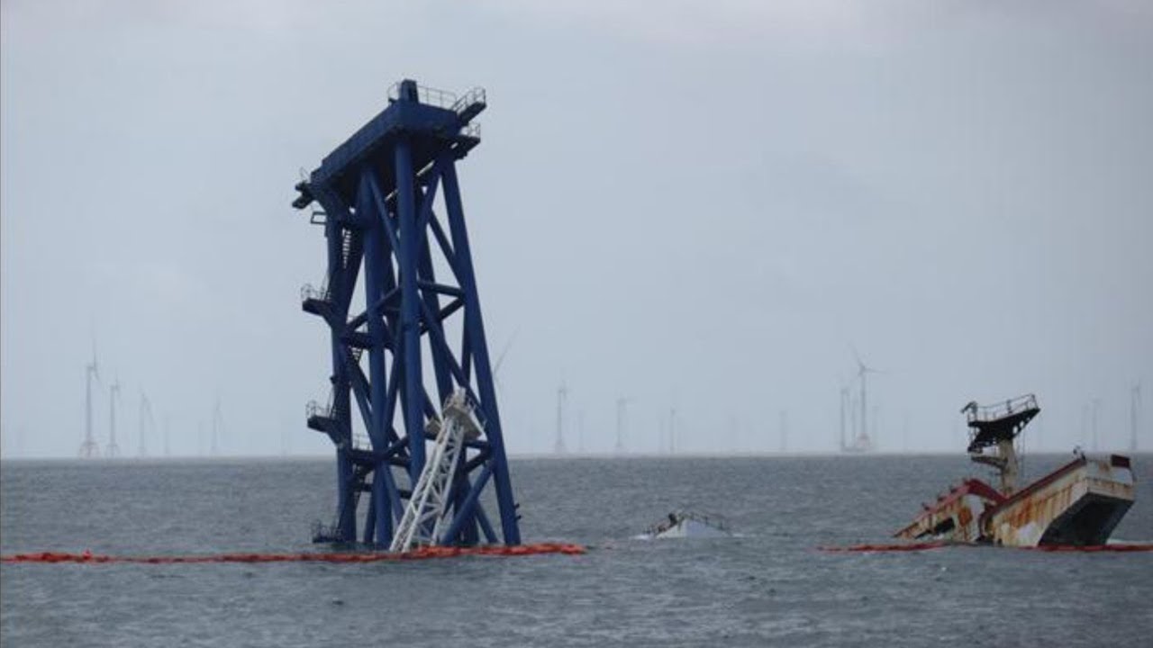 洋上風力発電に関係する船の事故【Ship accidents involving offshore wind farms】 - YouTube