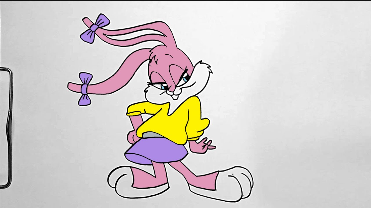 How to Draw BABS BUNNY | TINY TOON ADVENTURES - YouTube