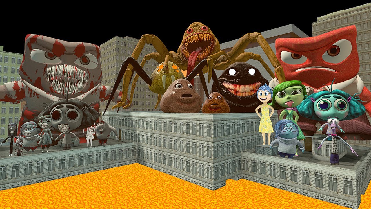 🔥 BIG CITY LAVA INSIDE OUT 2 POU BOU'S REVENGE CARTOON SMILING CRITTERS ...