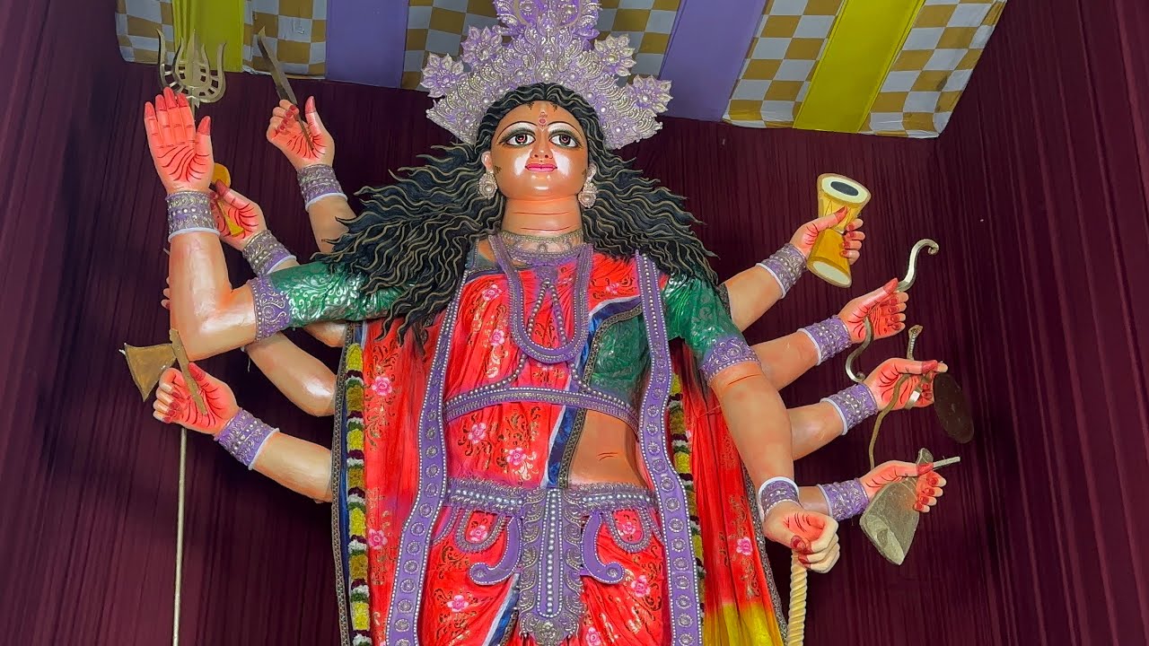 World Biggest Durga Matha In Hyderabad 2024 | 65ft Sri Maha Shakthi ...