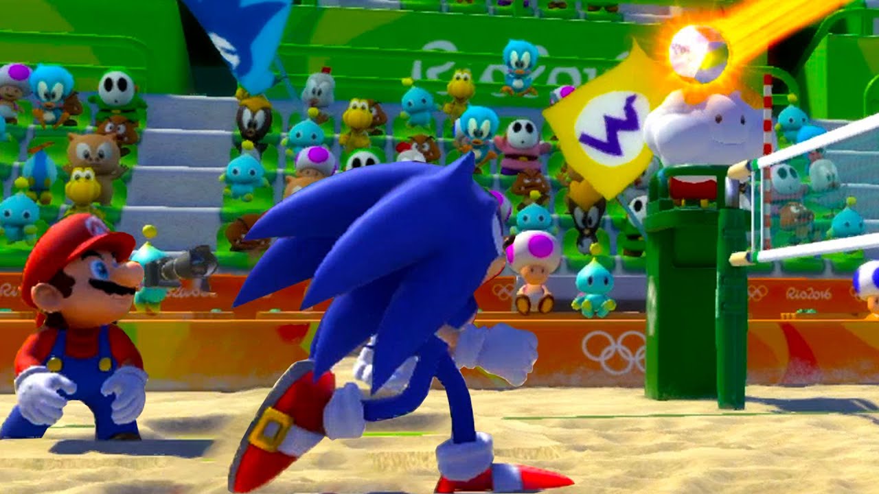 Mario & Sonic at the Rio 2016 Olympic Games Beach Volleyball Mario ...