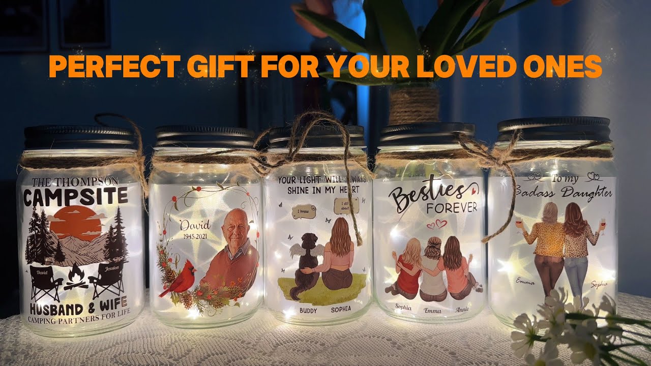 Light Up Your Memories with Personalized Mason Jar Lights - YouTube