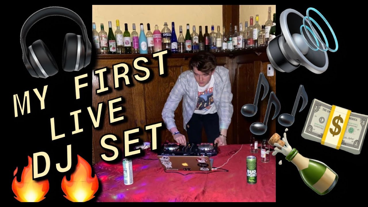 My First Ever DJ Set! Beginner DJ at a COLLEGE HOUSE PARTY! Vlog - YouTube