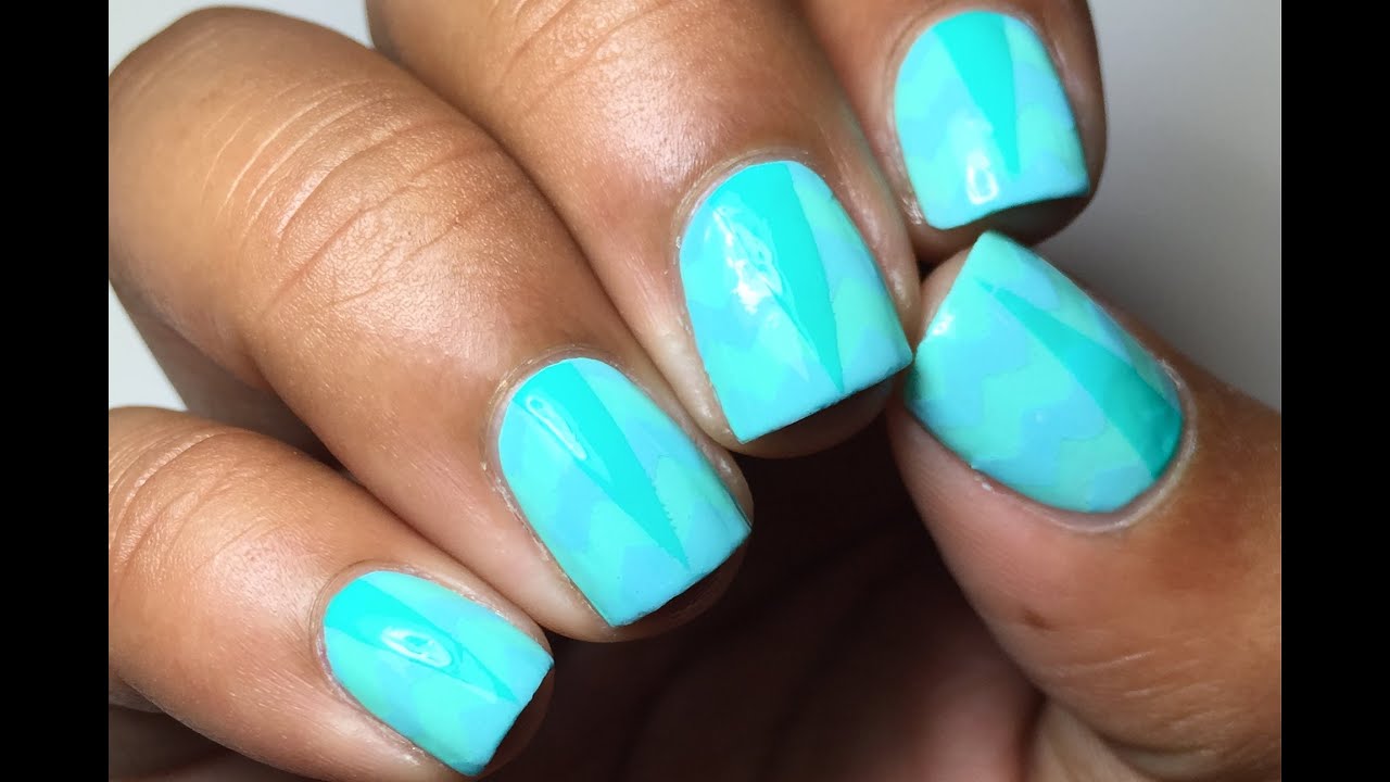 How To: Spikey Zig Zag Nail Art Tutorial - YouTube