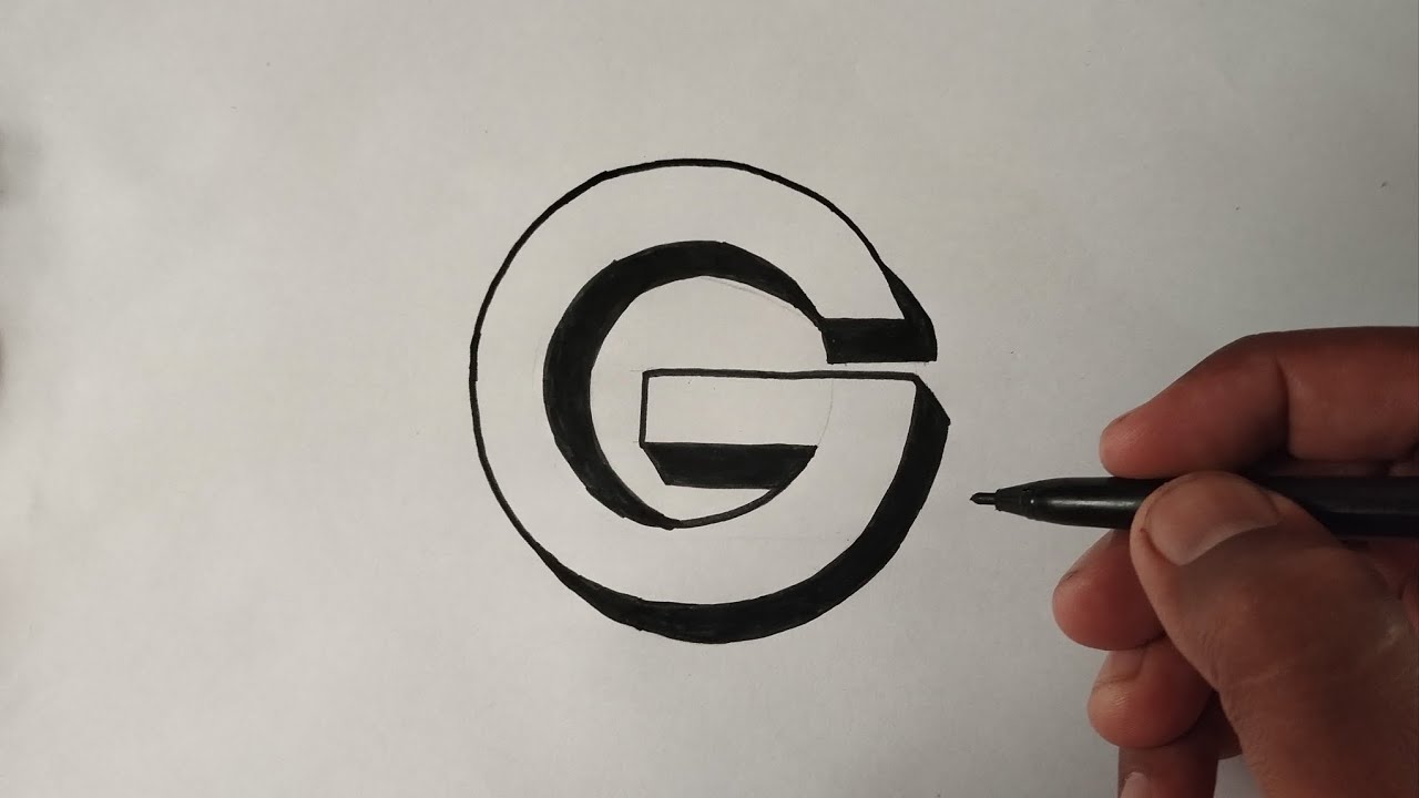 How to Draw Letter G in 3D #3d #letter #drawing #fazart - YouTube