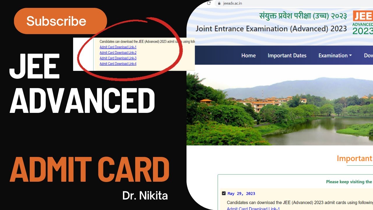 JEE Advanced Admit Card JEE 2023 | JEE Advanced 2023 Admit Card ...