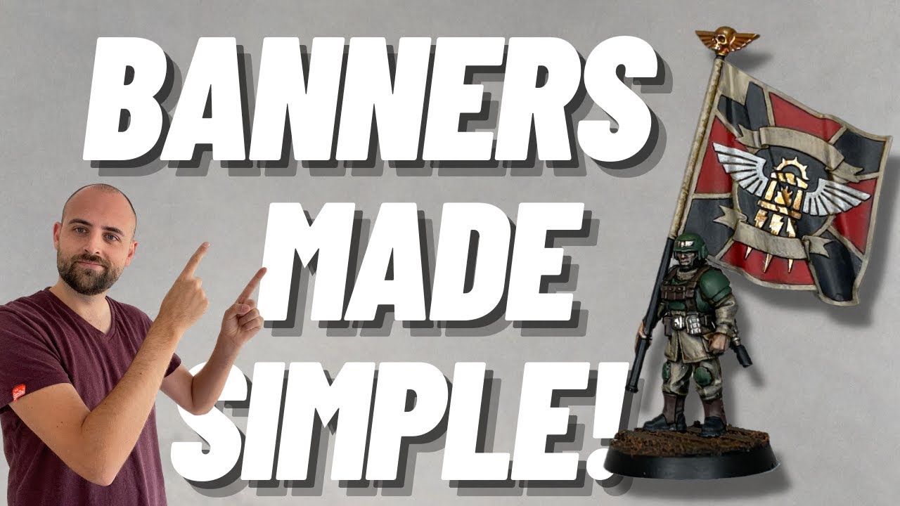 How to paint the Cadian Banner for Astra Militarum command squad! Super ...