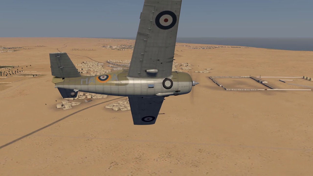IL-2 Desert Wings | Martlet III (Grumman F4F Wildcat) | Flight over ...