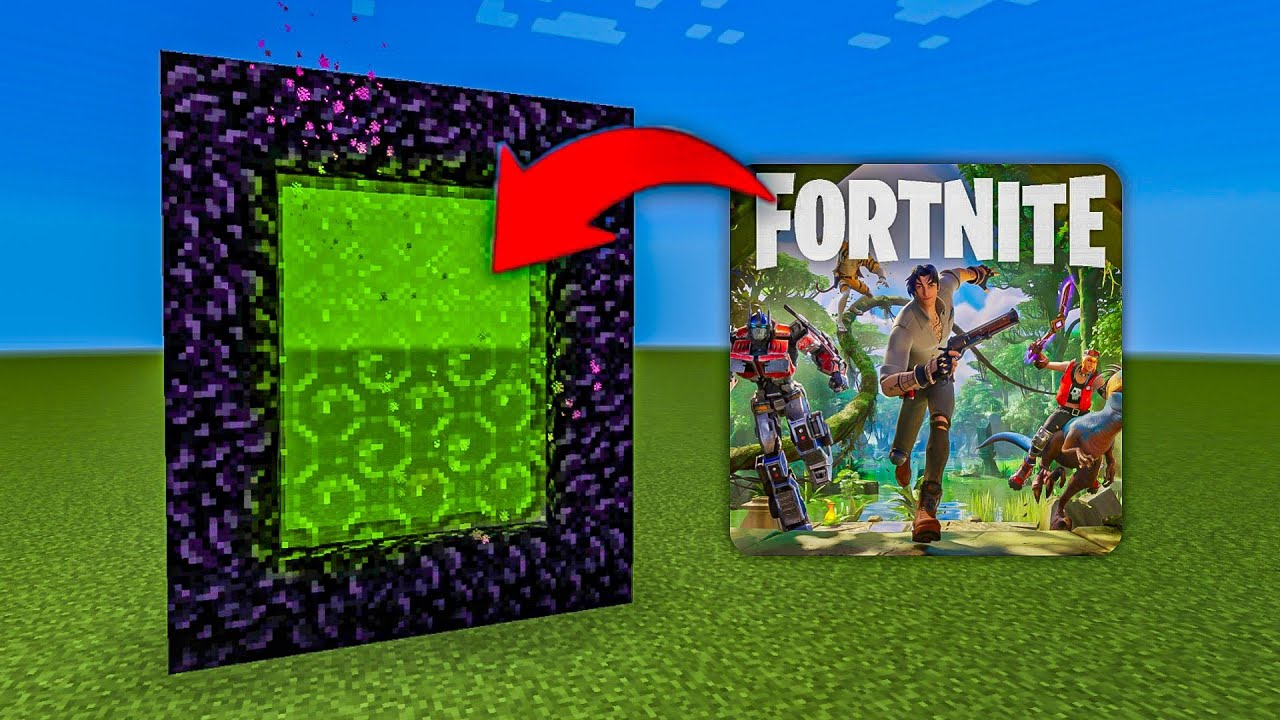 How to Make A Portal To The Fortnite Dimension in Minecraft - YouTube