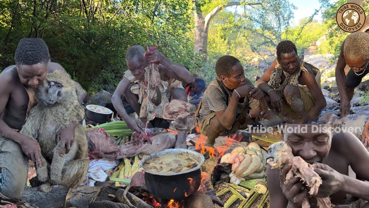 Hadzabe Tribe Hunting Baboon: Raw Survival in African Wilderness - YouTube