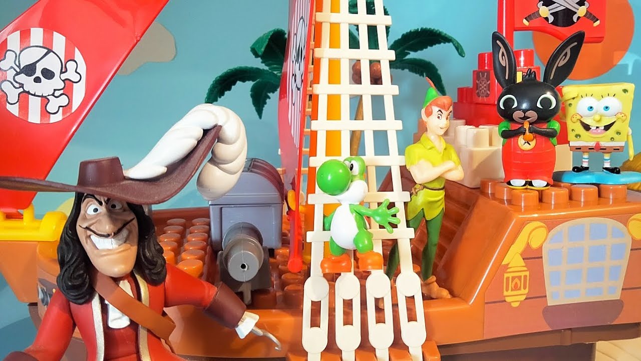 Bing | Spongebob & Yoshi | LA NAVE PIRATA ☠️⚔️ Capitan Uncino VS Peter ...