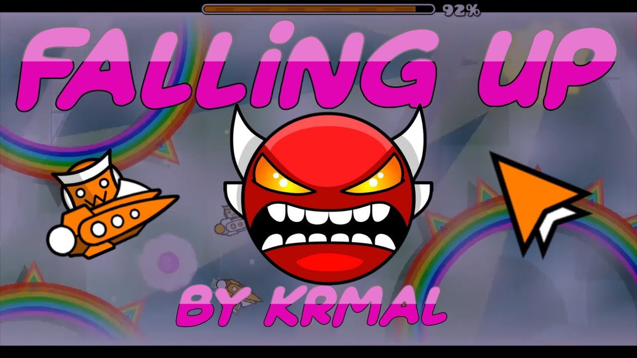 Geometry Dash - Falling Up (By KrmaL) 100% - YouTube