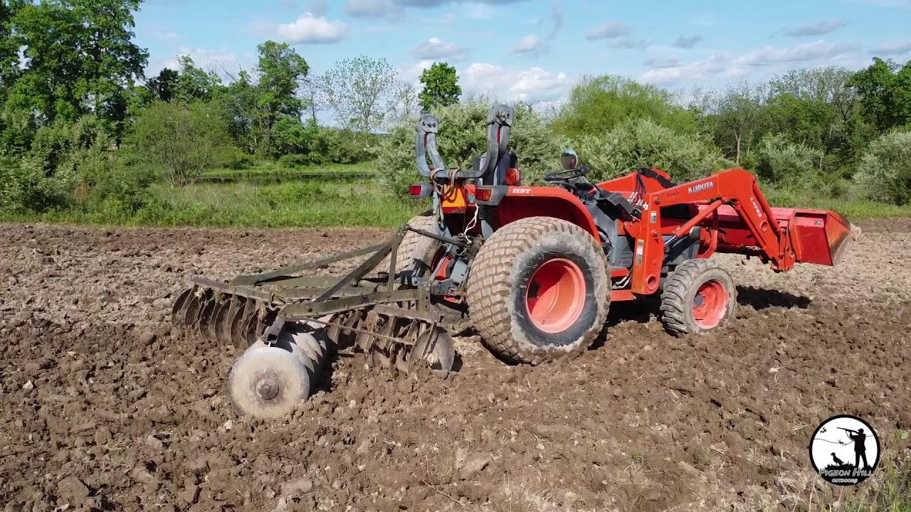 Food Plot Ground Prep - Running The Disc To Work The Soil - YouTube