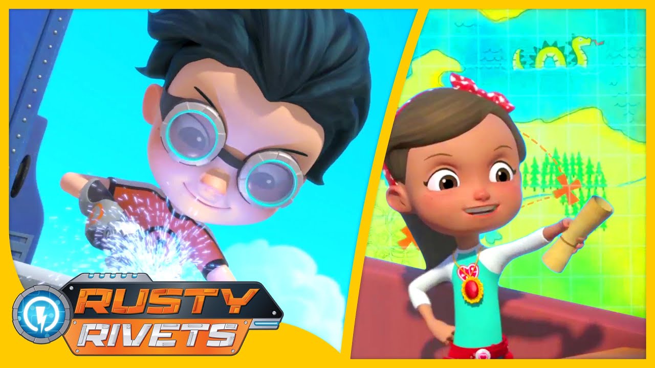 Rusty Hunts for Buried Treasure 🏴☠️ | Rusty Rivets Full Episodes + More ...