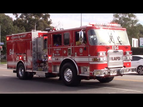 Los Angeles Fire Department Engine 94 Responding 2-3-23 - YouTube