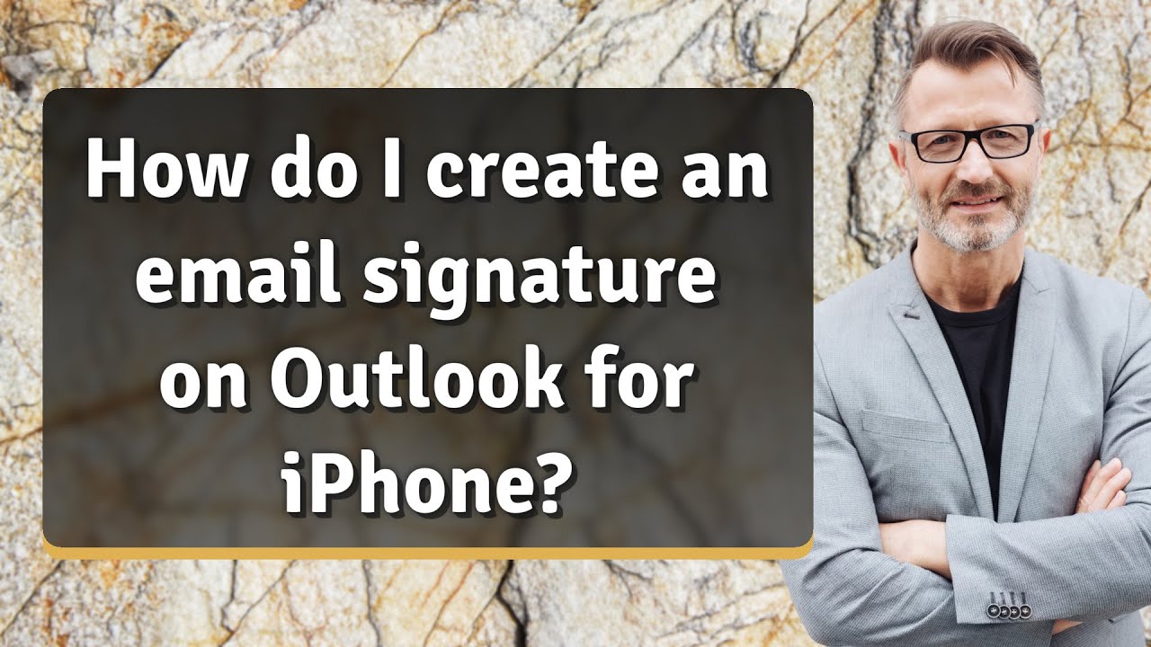 How do I create an email signature on Outlook for iPhone? - YouTube