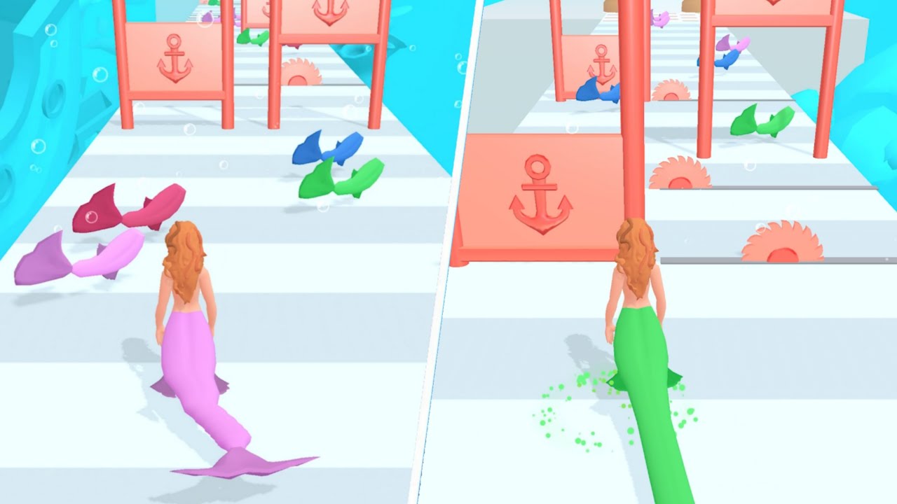 Mermaid Run 🧜‍♀️👸🧜‍♀️ All Levels Gameplay Trailer Android, iOS MR1GP2 ...