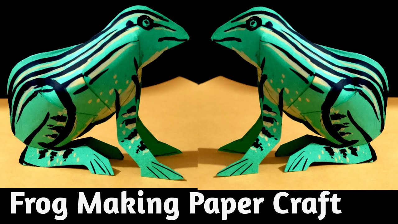 Frog Making With Paper. Frog Paper Craft. Frog Origami. Paper Frog. # ...