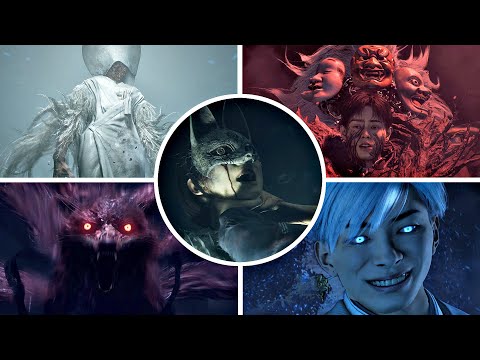 Silent Hill f - All Final Bosses & All 5 ENDINGS (UFO Ending, Bad, Good, Otherworld, True Ending)