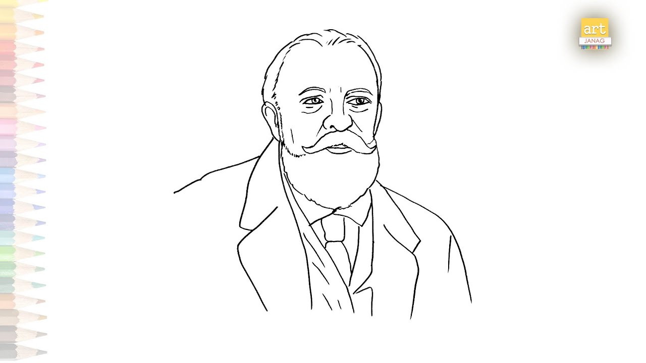 Nicolaus Otto drawing | Portrait drawing tutorials | How to draw ...