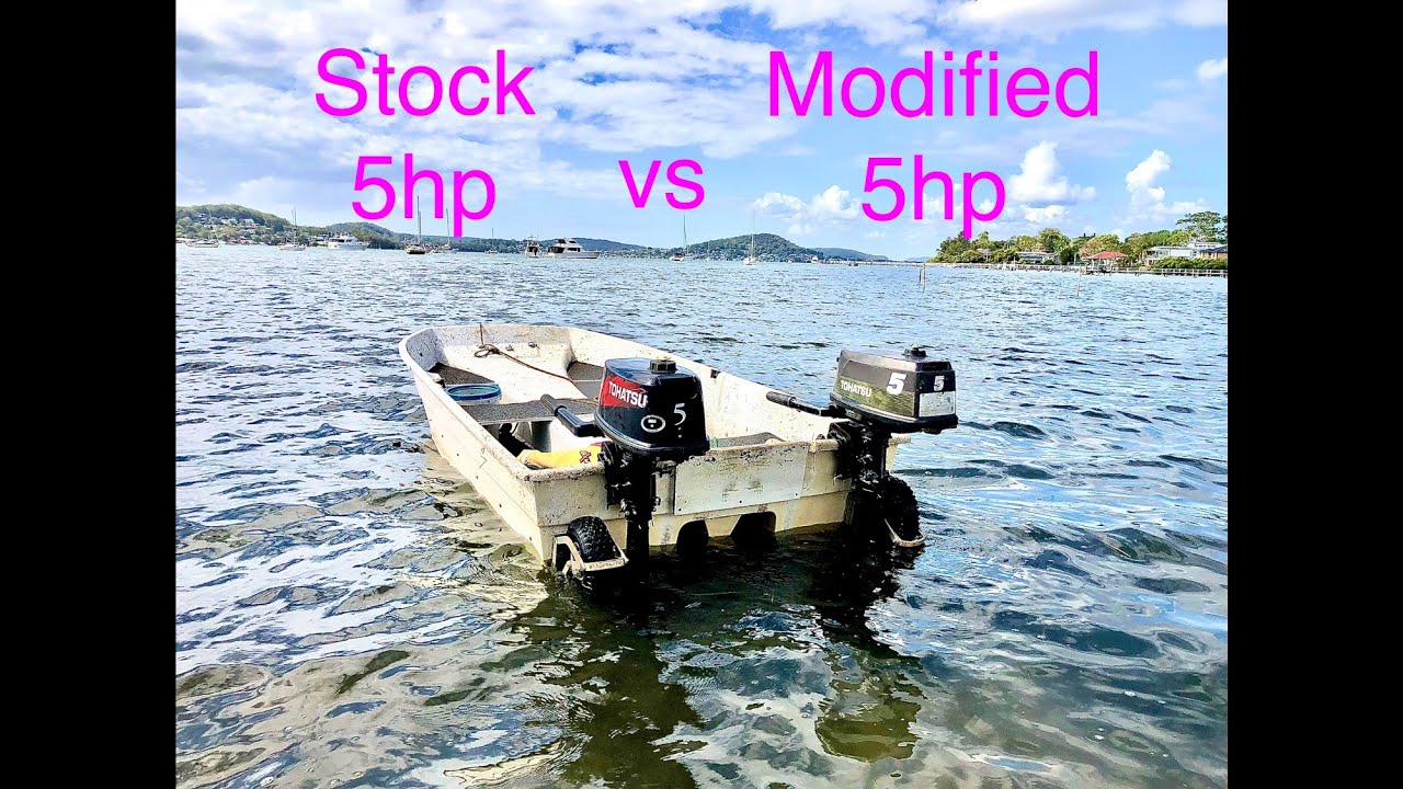 Outboard 5hp modified - YouTube