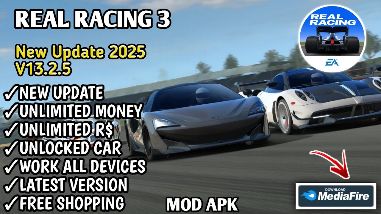 Real Racing 3 Mod Apk v13.2.5 | Unlimited Money Unlockde cars | New ...