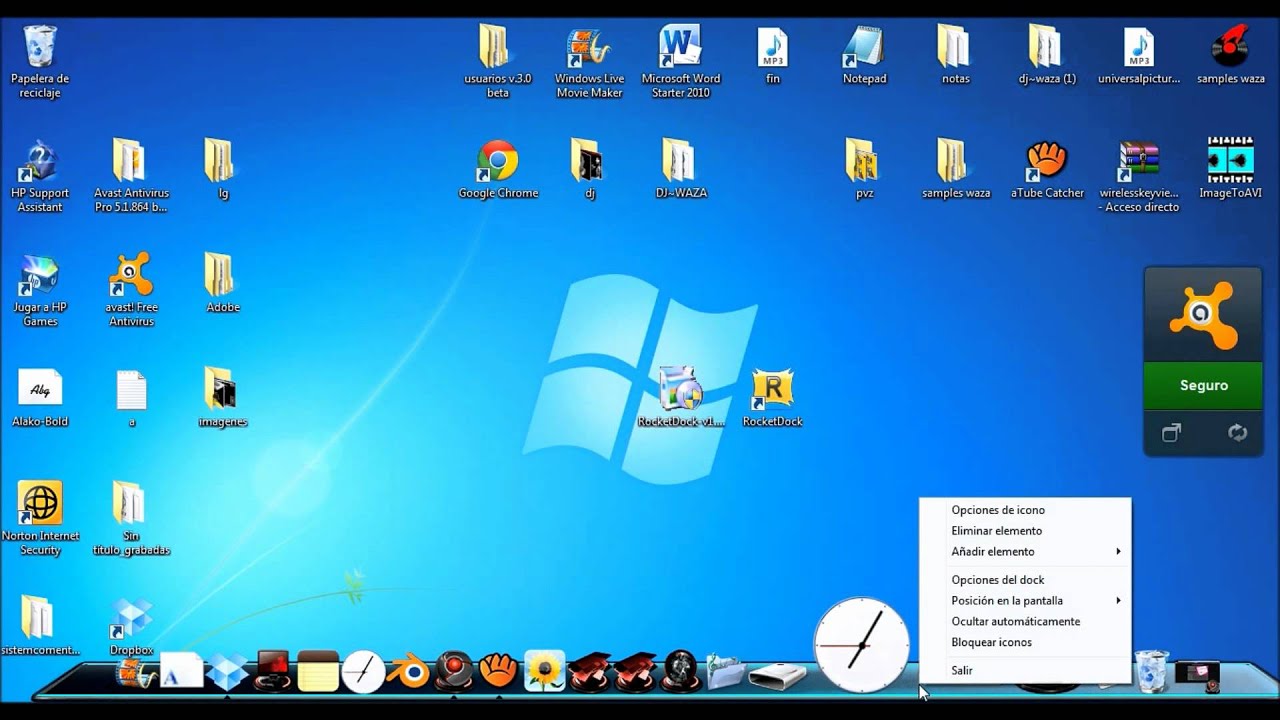 COMO INSTALAR LA BARRA DE TAREAS rocketdock - YouTube