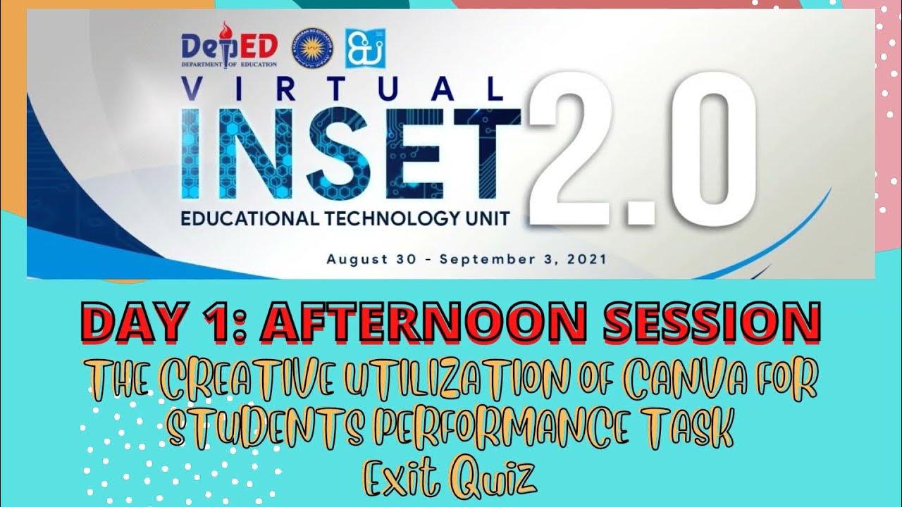 VINSET 2.0 DAY 1 ANSWER KEY #5: |THE CREATIVE UTILIZATION OF CANVA FOR STUDENTS PERFORMANCE TASK ...