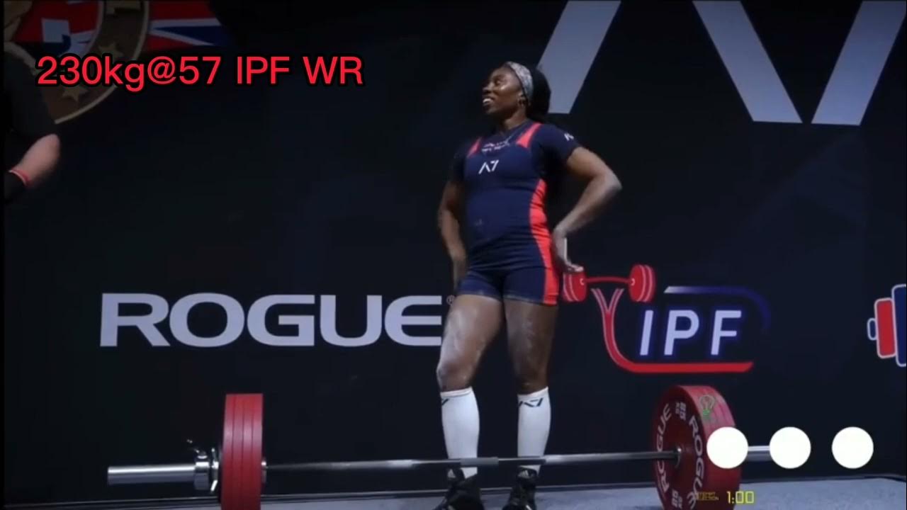 Joy Nnamani Deadlifts 230kg@57 IPF WR #powerlifting #deadlift #wr - YouTube