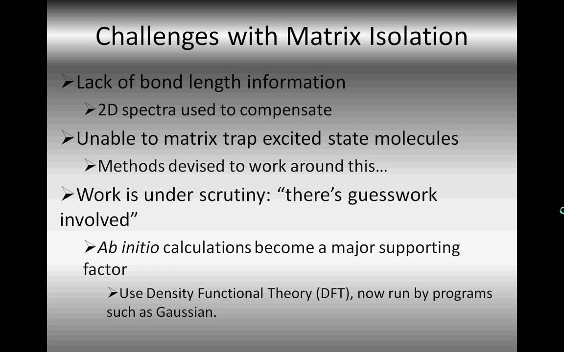 Intro to Matrix Isolation Part III - YouTube
