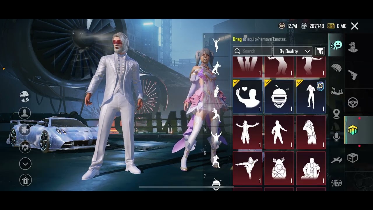 Pubg Mythic Emote In Duo 🐥 Mobile View In New Lobby For Edit 🔥 Emotes ...