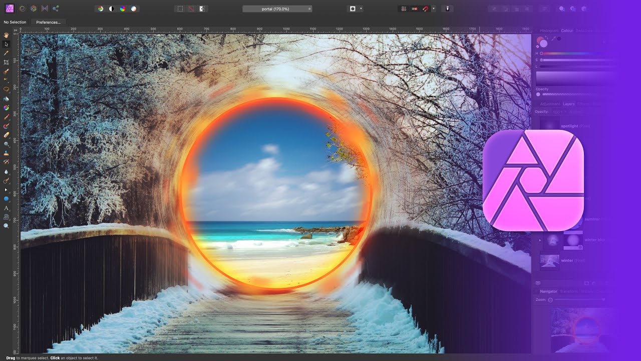 How to Create a Portal Photo Manipulation Affinity Photo Tutorial - YouTube