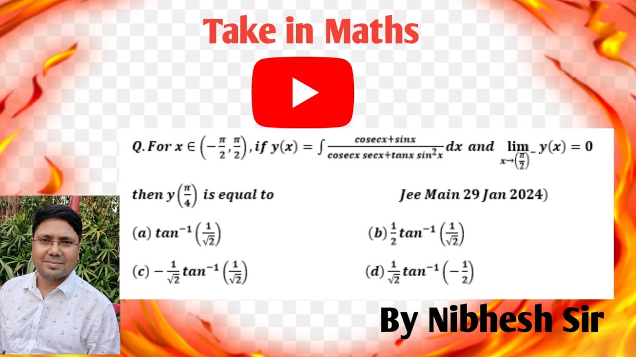 Take in Maths || JEE Main (Integration)|| 29 Jan 2024 - YouTube